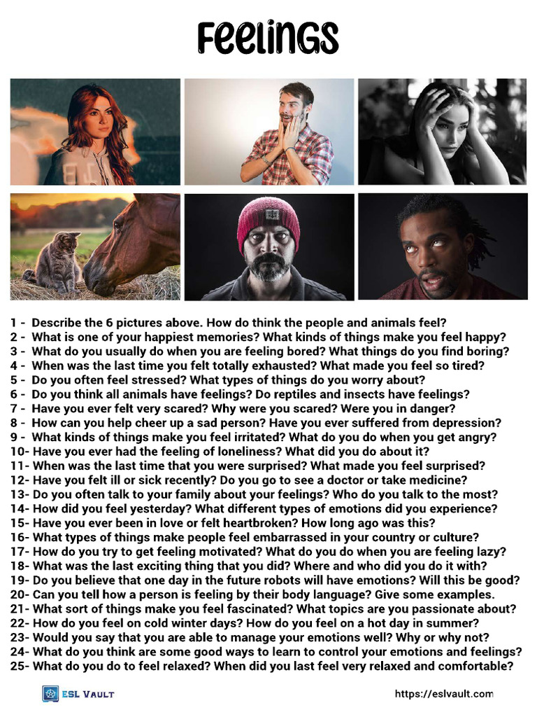 25 Feelings Conversation Questions | PDF