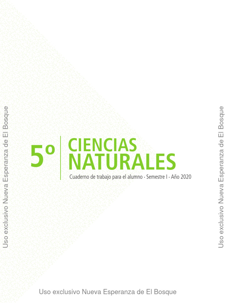 CN 5° Alumno Cuaderno de Trabajo U1 2020 I° Semestre | PDF | Agua | Agua dulce