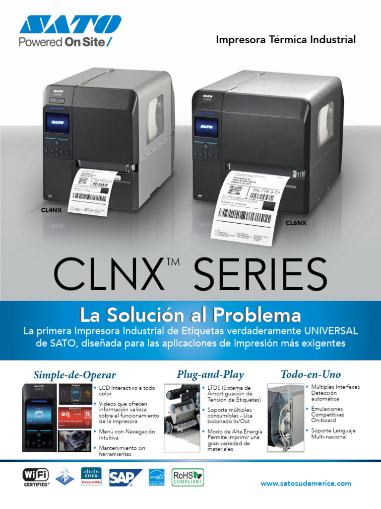 Sato CLNX Series Brochure | PDF