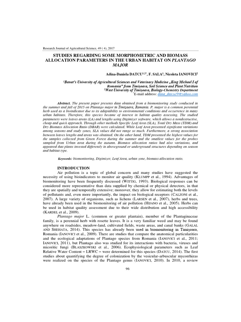 Datcu | PDF | Plants | Leaf