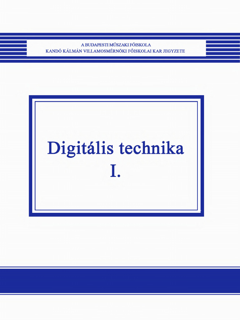 Zsom Gyula - Digitális Technika I. (OCR) | PDF