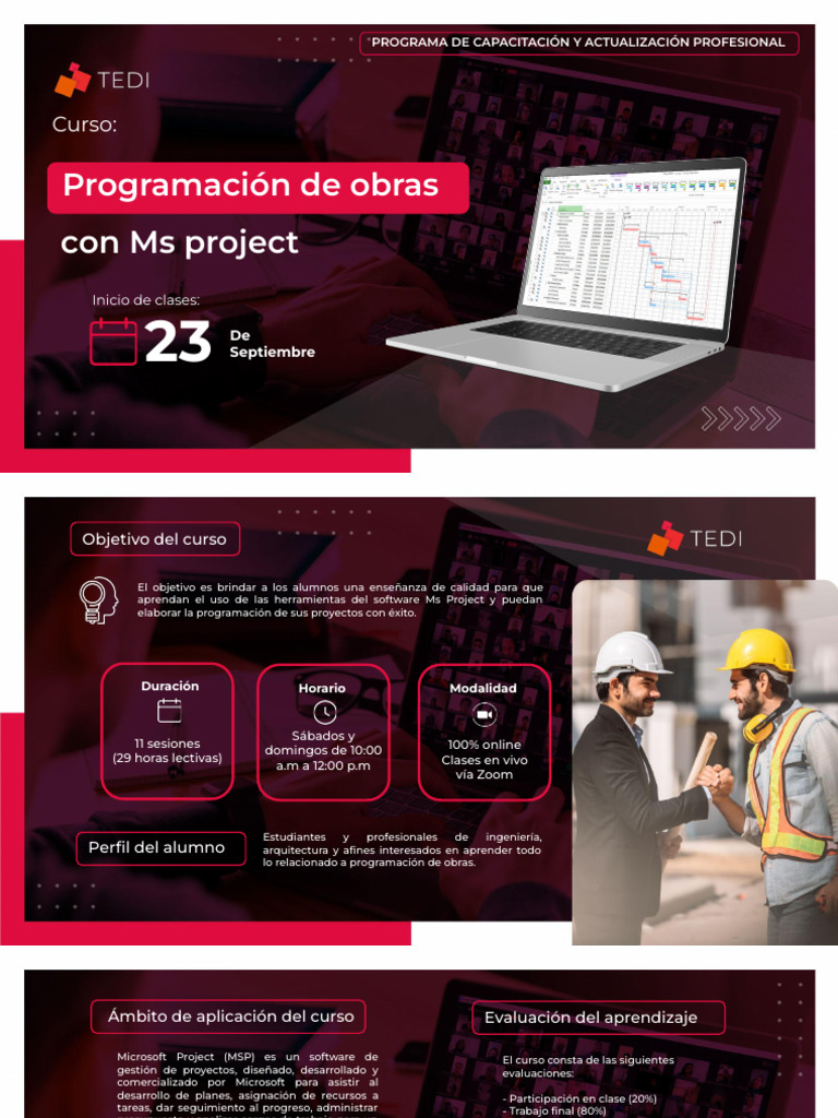 Programación de Obras Con Ms Project - SEP - Preventa 1 | PDF | Gestión ...