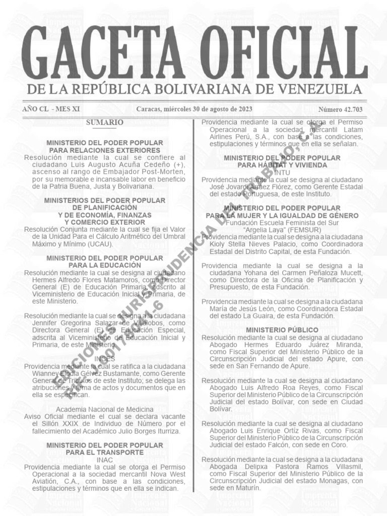 Gaceta Valor de Ucau | PDF | Venezuela | Justicia