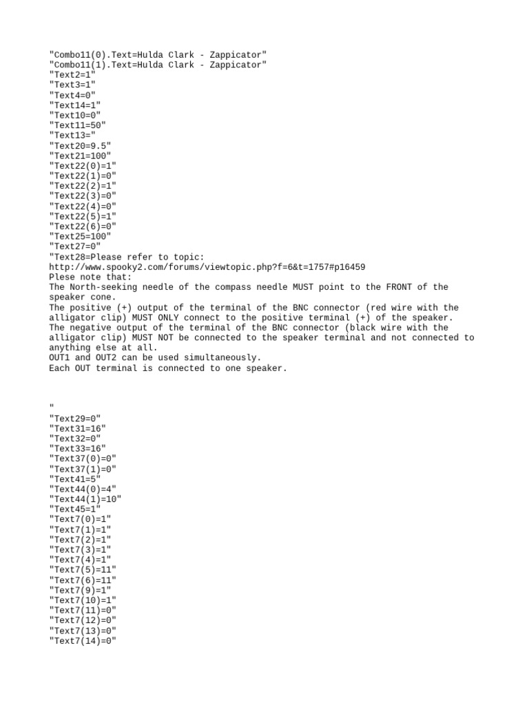 Hulda Clark - Zappicator Spooky2 | PDF | Electrical Engineering ...