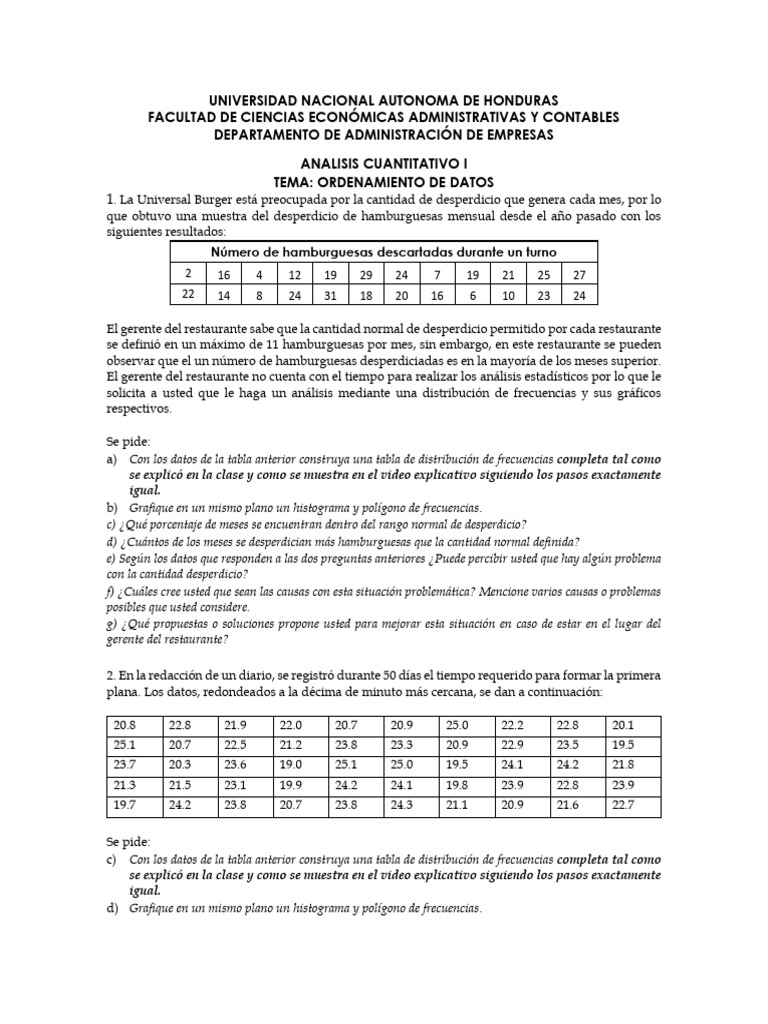 Act. 2 Ordenamiento de Datos | PDF | Estadísticas | Histograma