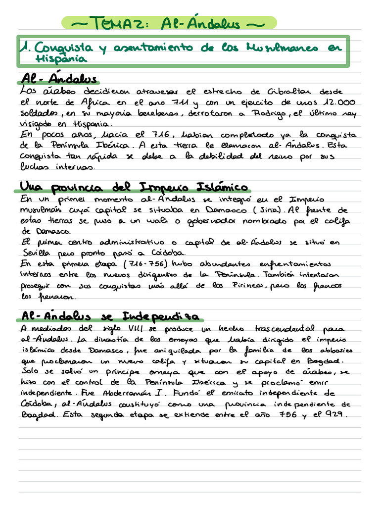 Tema 2 Al Andalus Pdf Al Andalus