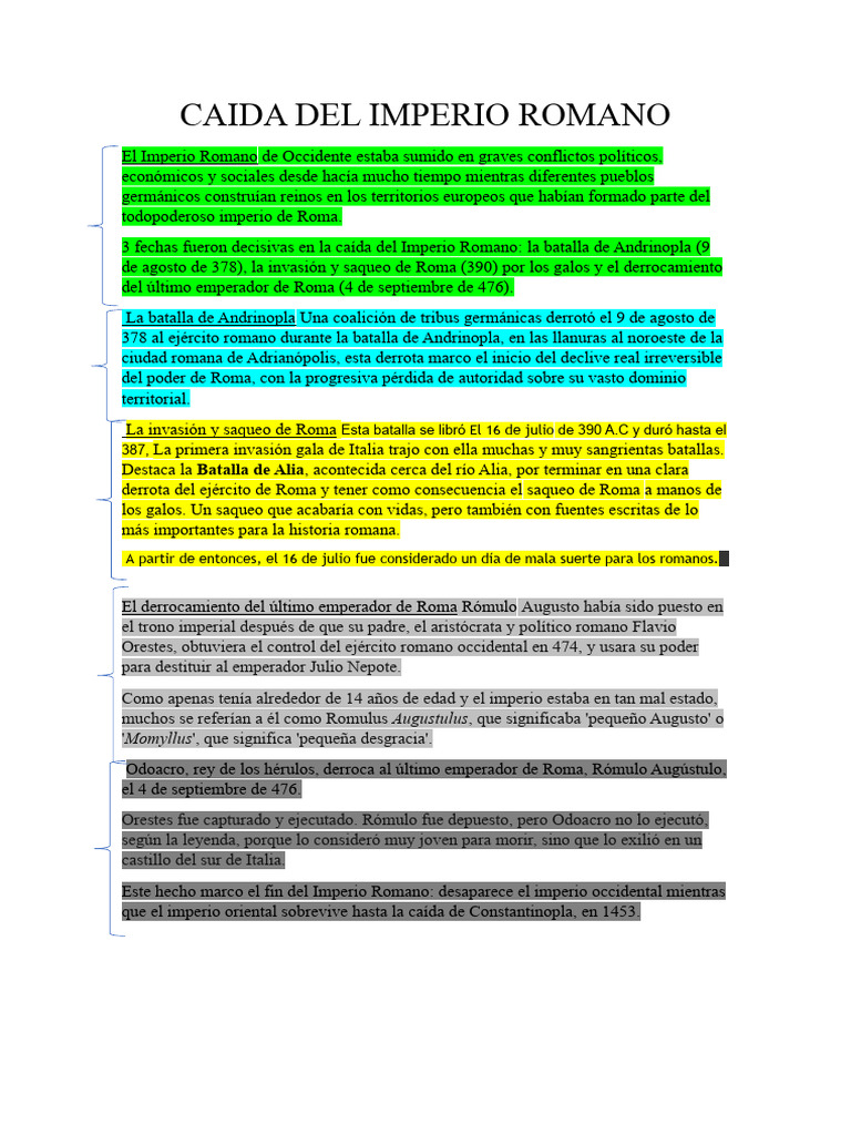Caida Del Imperio Romano | PDF