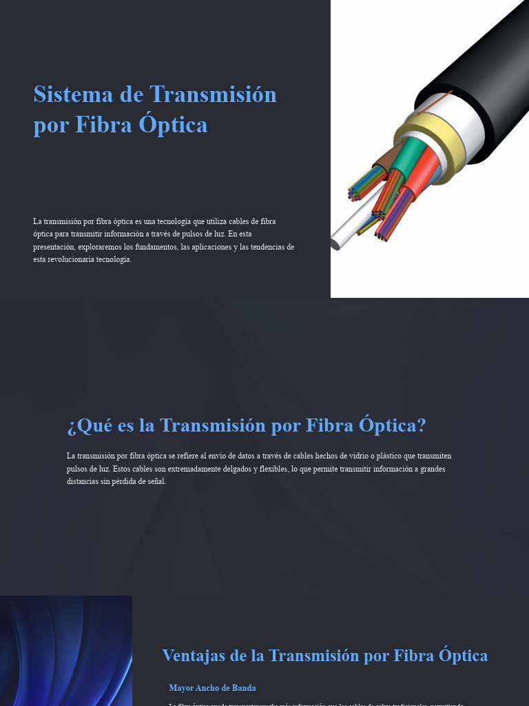 Sistema de Transmision Por Fibra Optica | PDF | Fibra óptica | Óptica