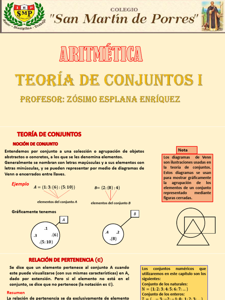 Teoria de Conjuntos I | PDF | Conjunto (Matemáticas) | Entero