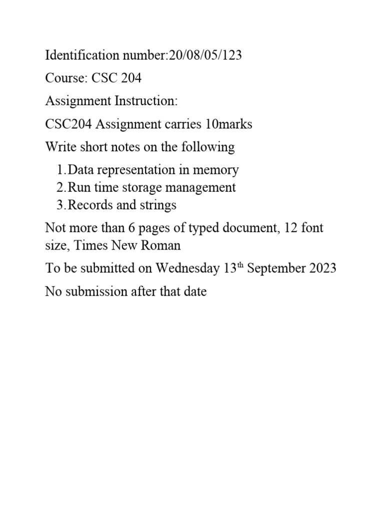 CSC Assignment 123 | PDF | String (Computer Science) | Integer (Computer Science)
