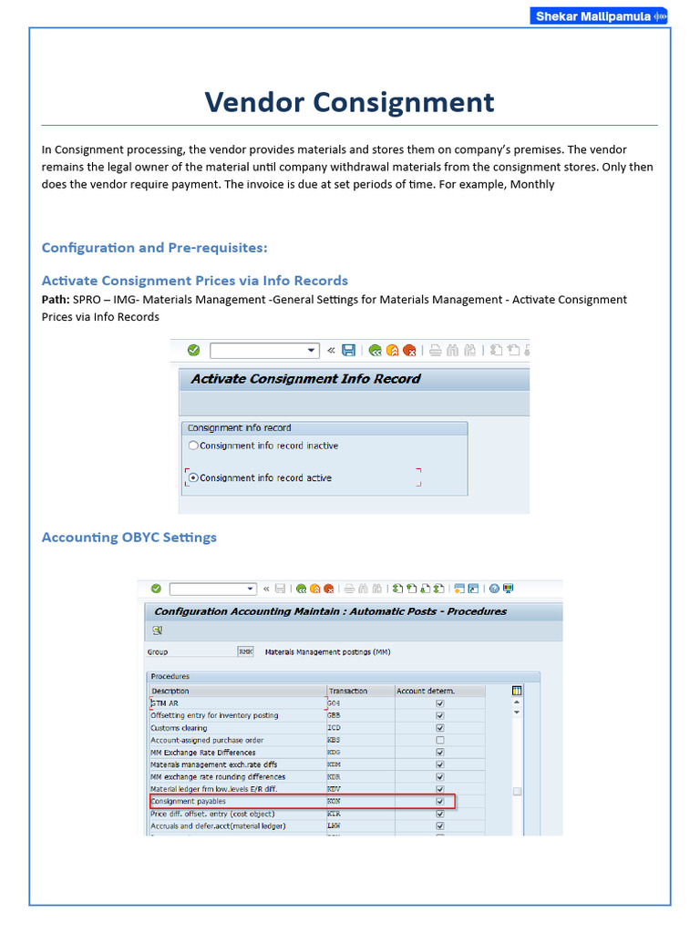 Consignment Process | PDF