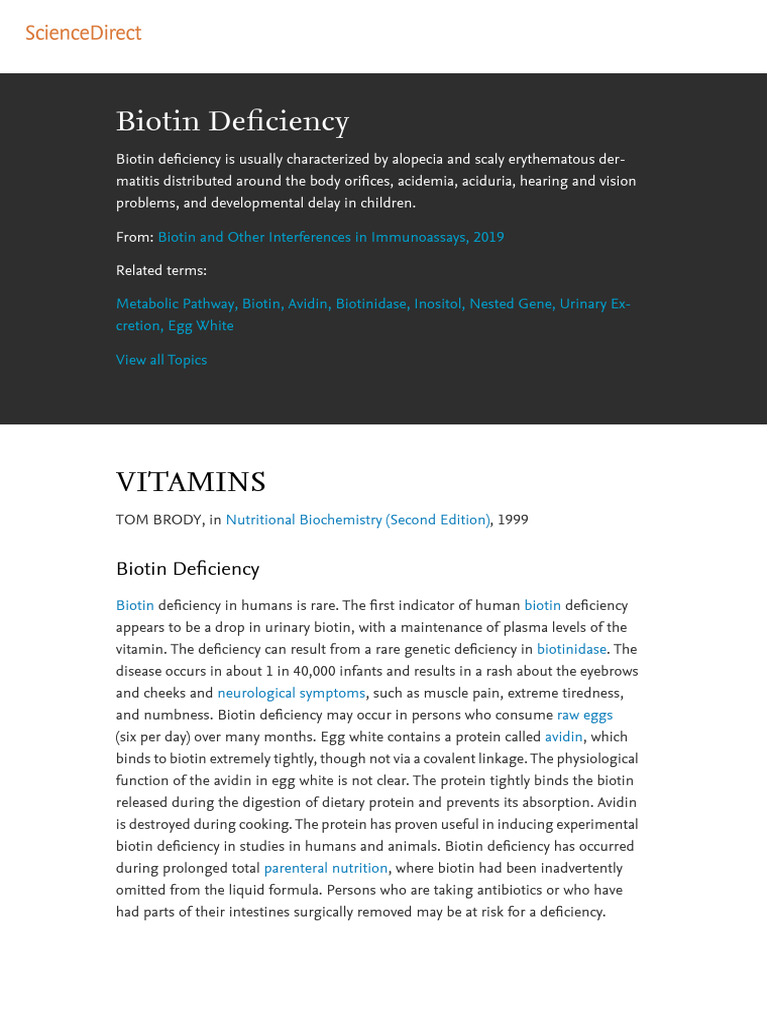Biotin Deficiency | PDF | Cytochrome P450 | Cirrhosis