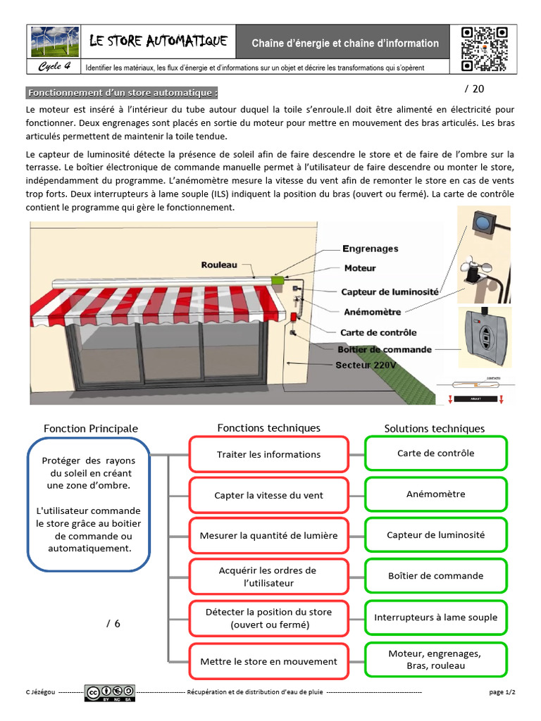 Systeme Store Banne Corrections | PDF