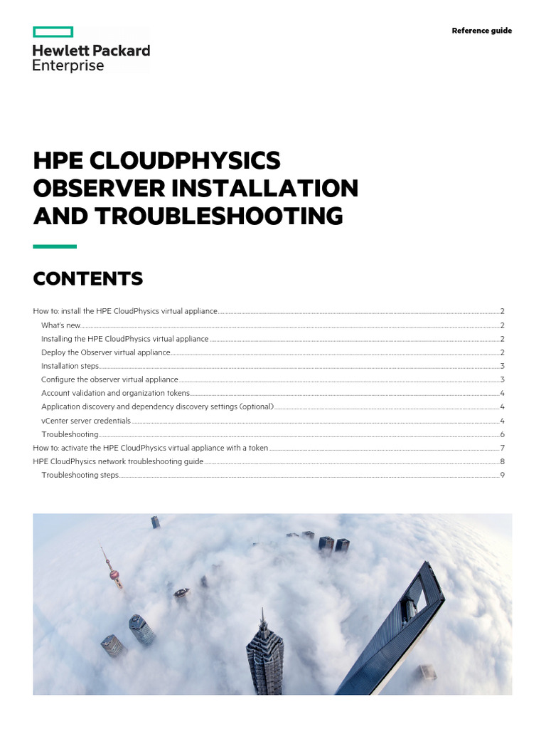 HPE CloudPhysics Observer Installation and Troubleshooting Reference ...