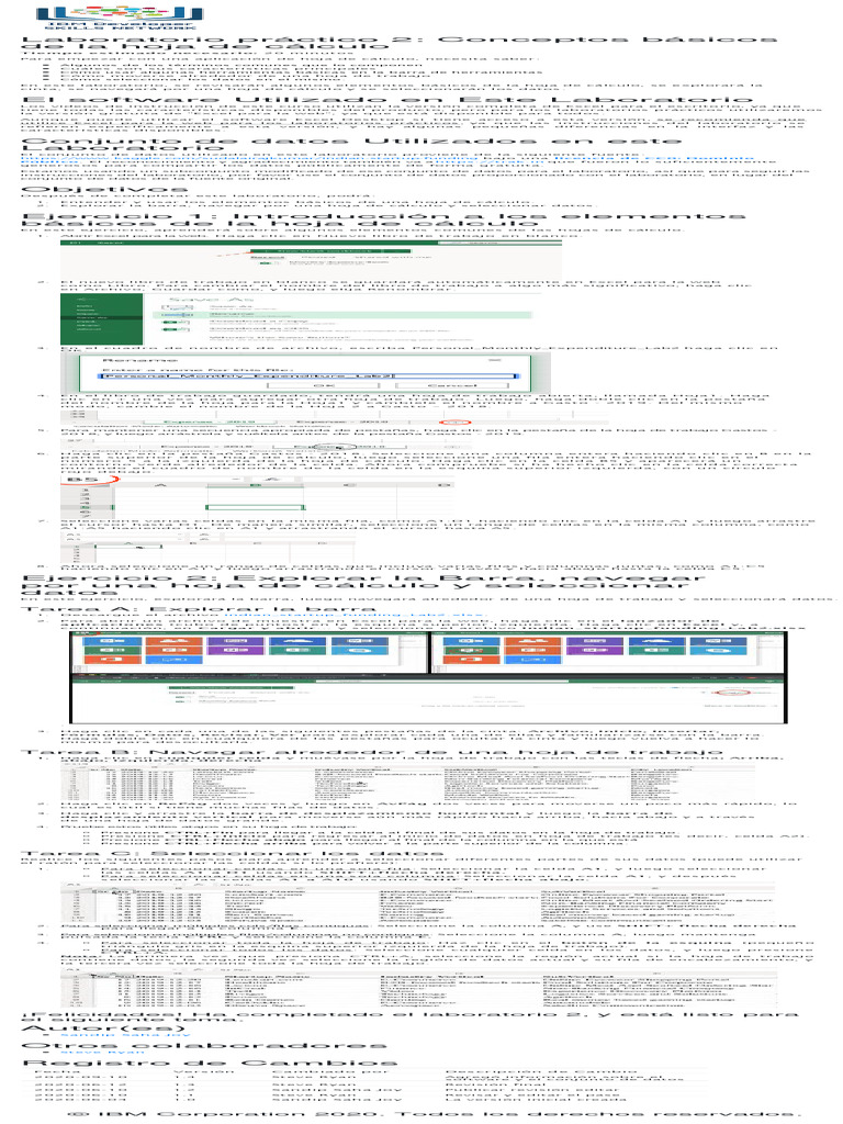 Hands-On Lab 2 - Spreadsheet Basics SPA | PDF | Microsoft Excel | Hoja ...