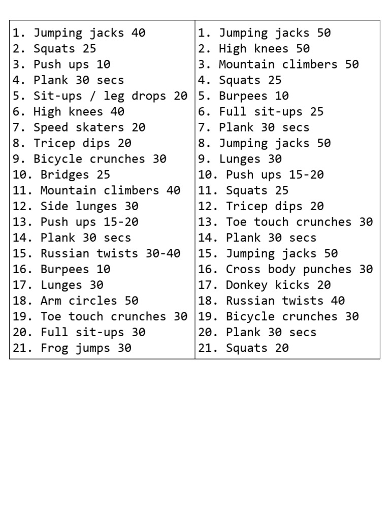 Workoutz | PDF | Physical Exercise | Physical Fitness