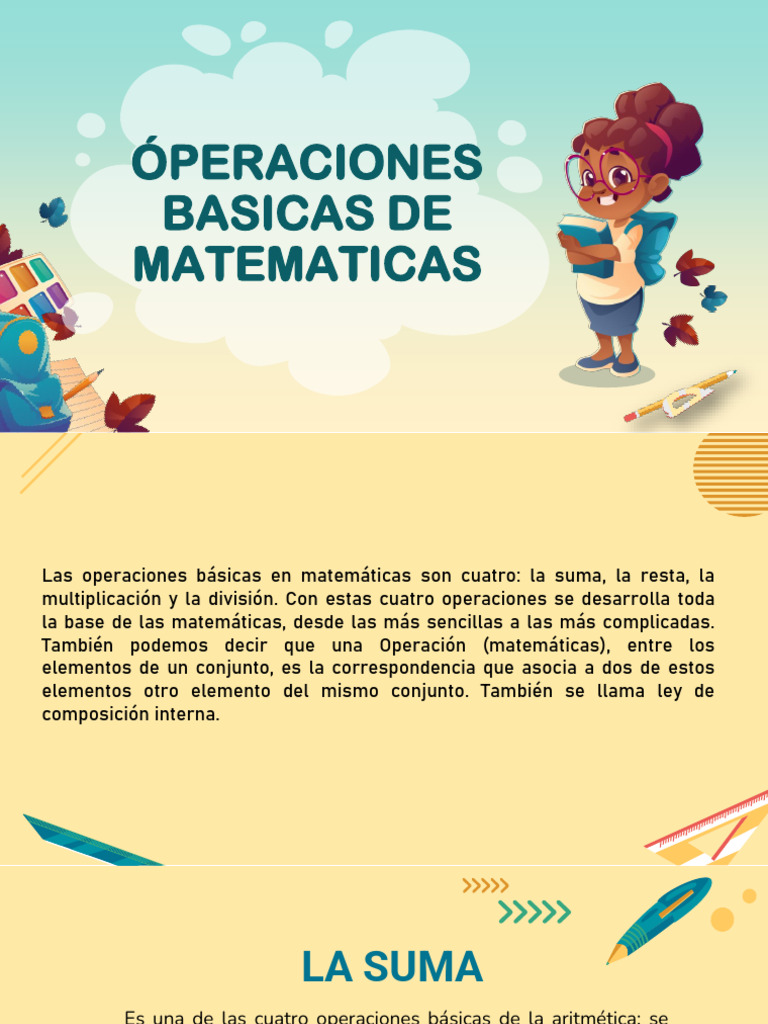 Matematicas Basicas | PDF | Multiplicación | Sustracción