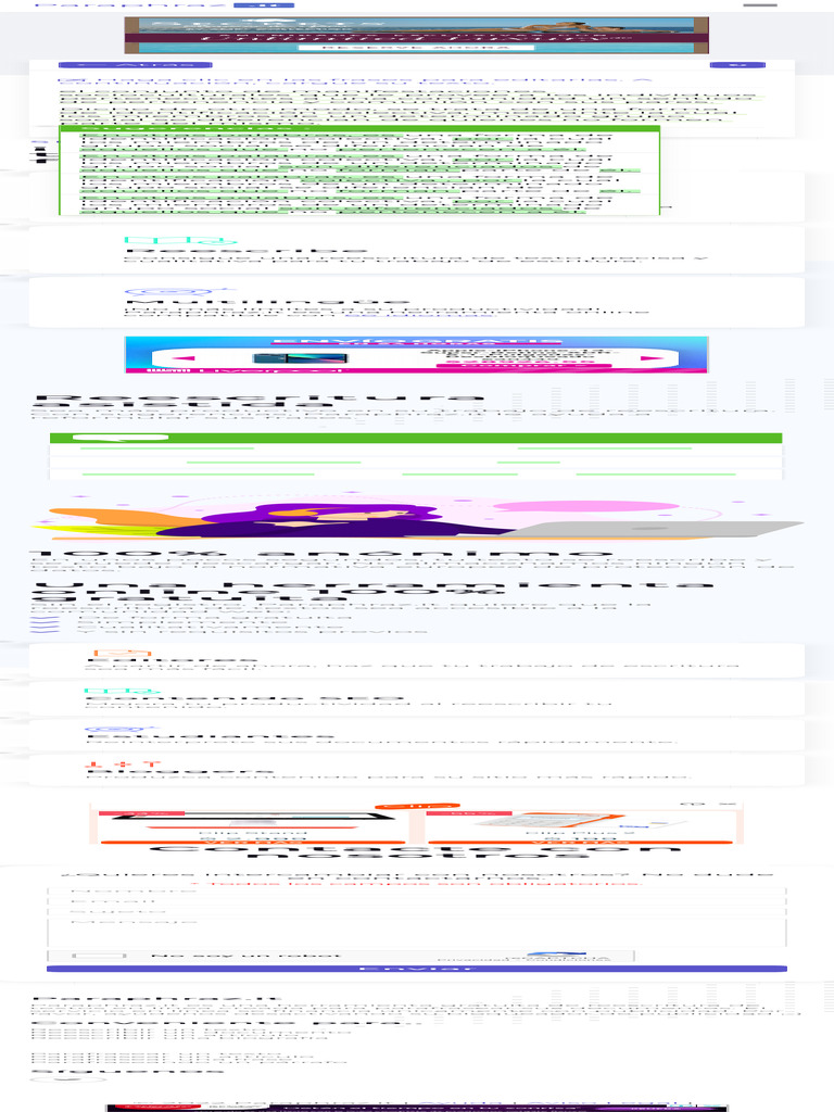 Paraphraz - It Reescribir y Parafrasear Online Textos de Forma Gratuita | PDF | Crecimiento ...