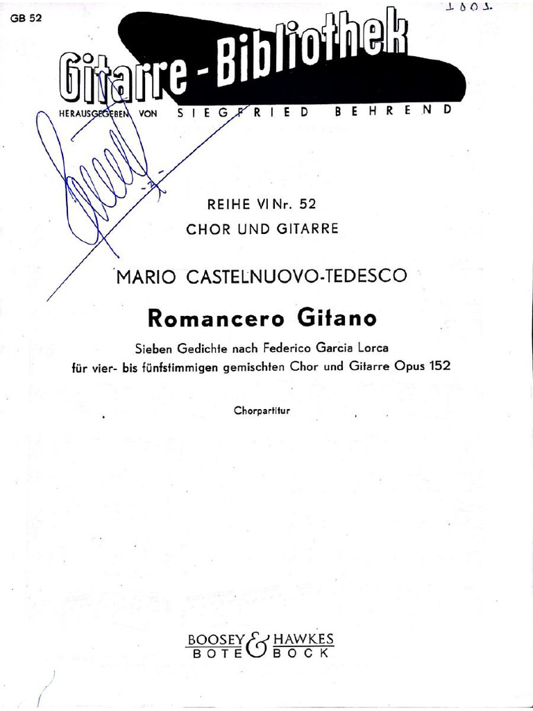 Op. 152 - Romancero Gitano | PDF