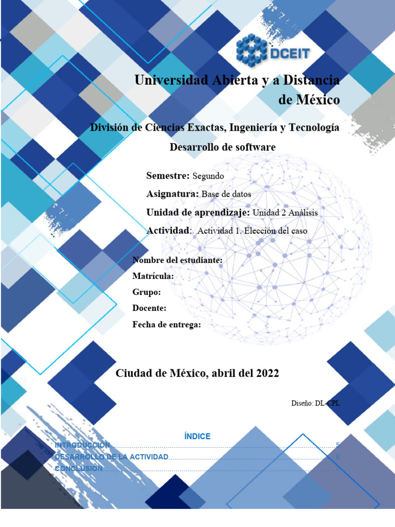 DBDD U2 A1 Lucr | PDF | Bases de datos | Ingeniería de software