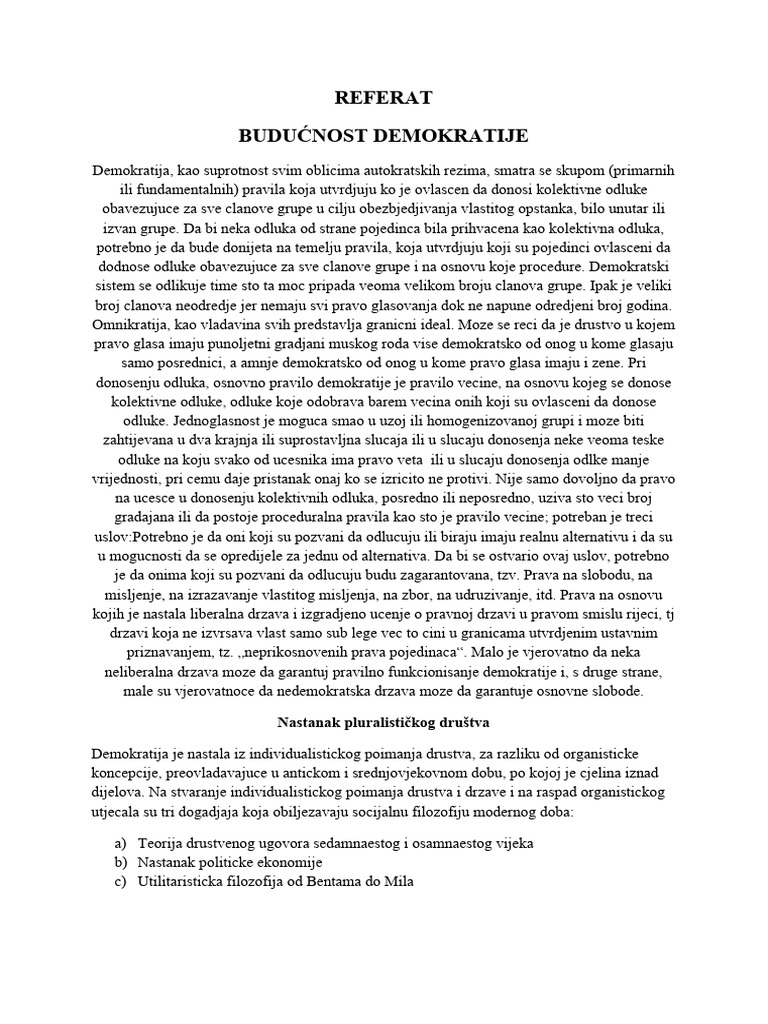 DEMOKRATIJA | PDF