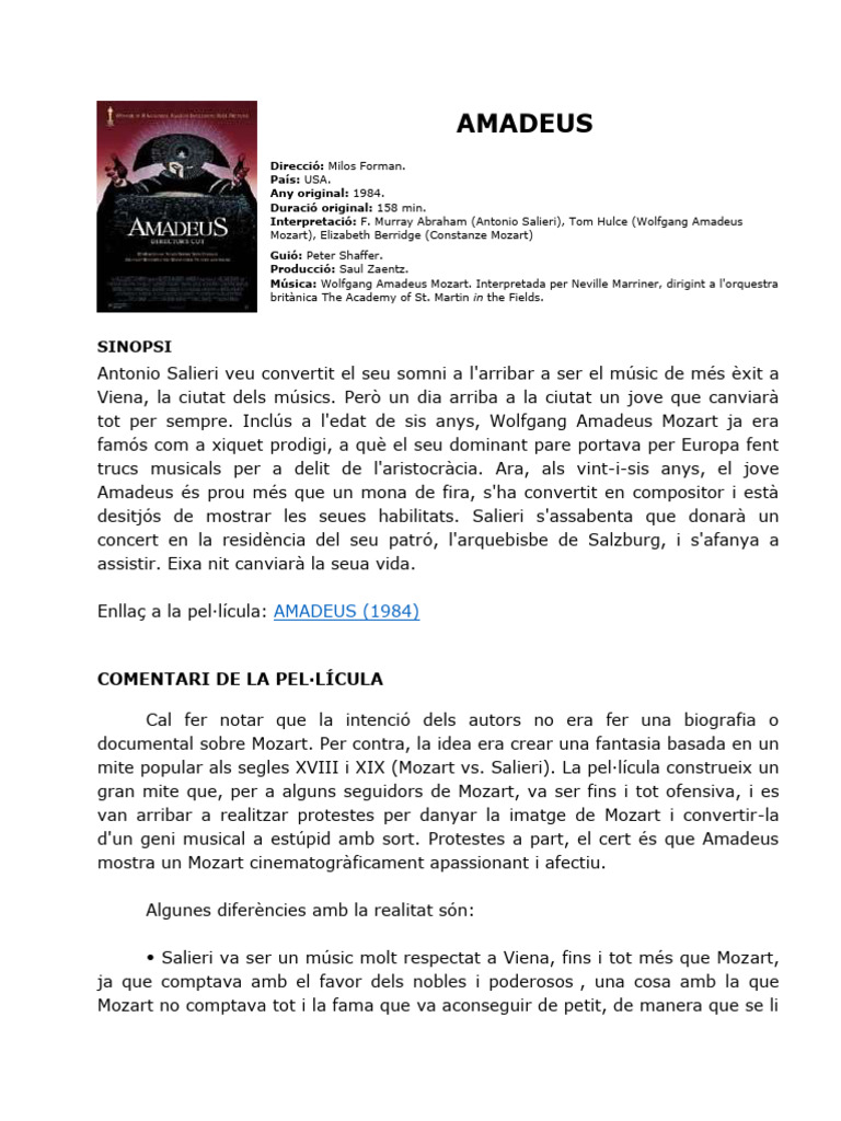 AMADEUS | PDF