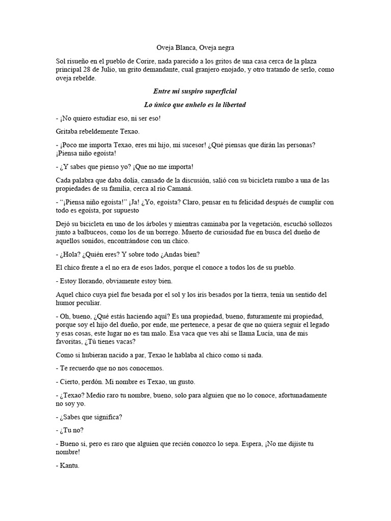 Oveja Blanca Oveja Negra Pdf