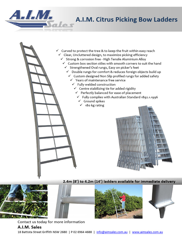 A I M Citrus Bow Ladders 8 To 14ft | PDF