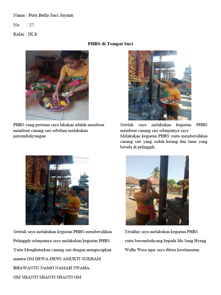 Contoh Phbs Agama | PDF