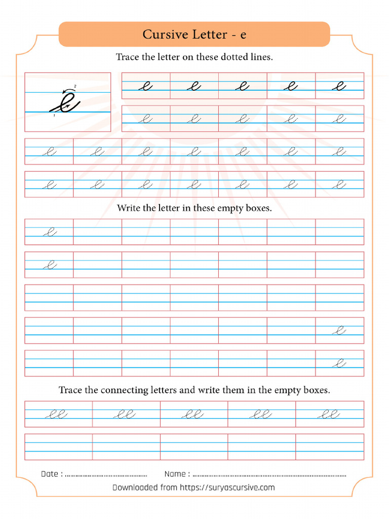 Cursive Lowercase Letters Worksheet Pages 5 | PDF