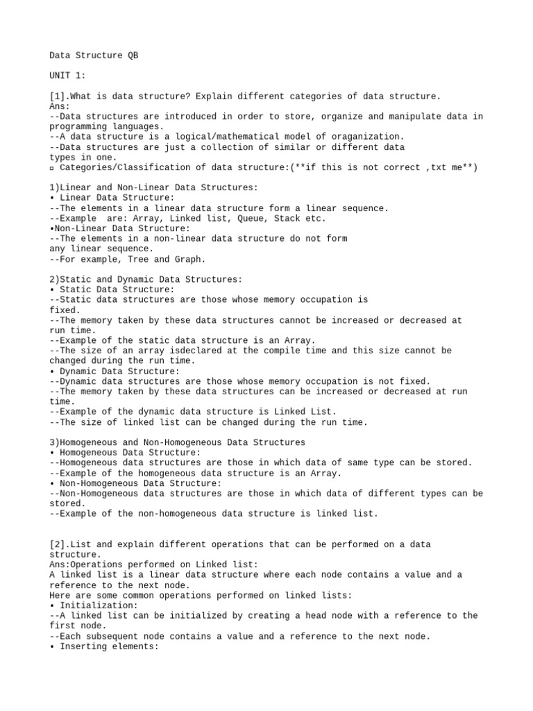 Data Structure QB | Download Free PDF | Data Type | Queue (Abstract ... Data Structure QB | Download Free PDF | Data Type | Queue (Abstract ...