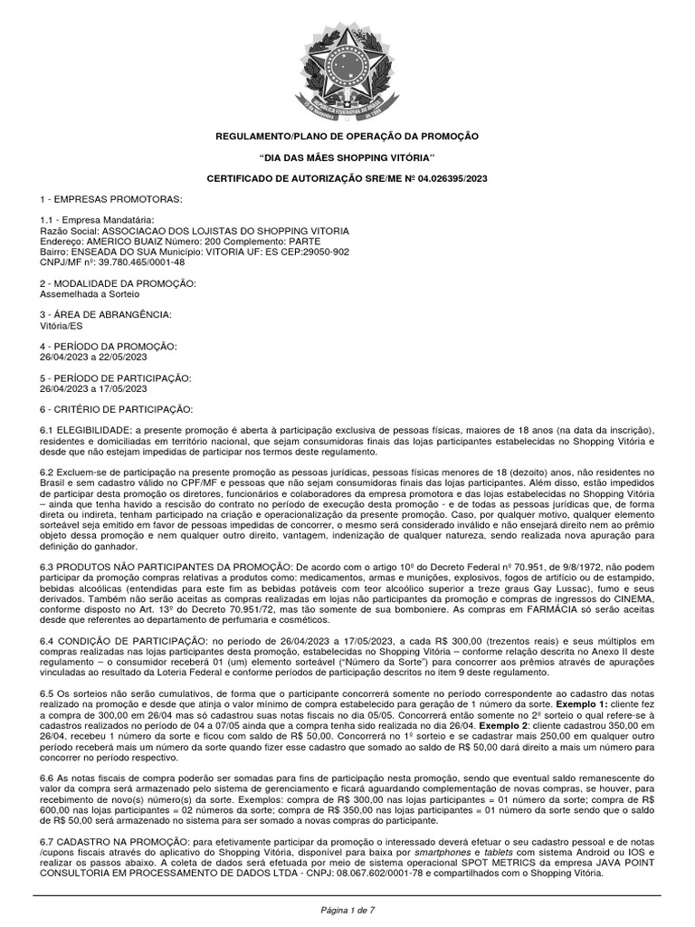 Regulamento 0202301239-1 | PDF