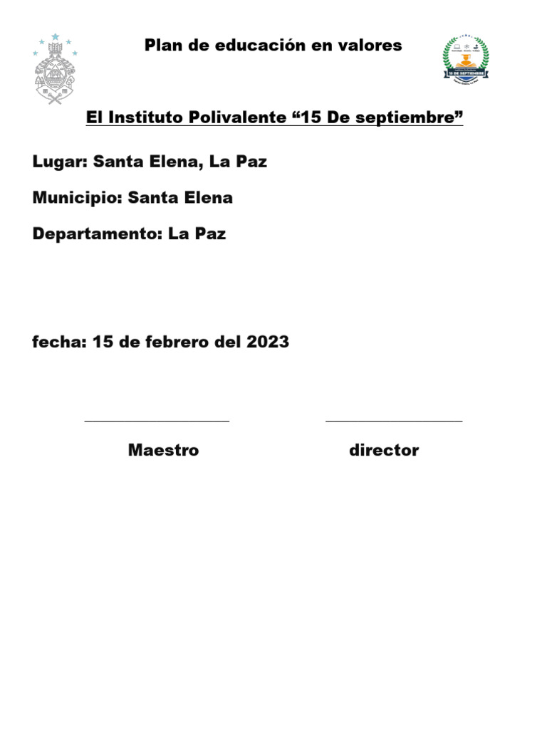 Plan de Valores | PDF | Tolerancia | Amor