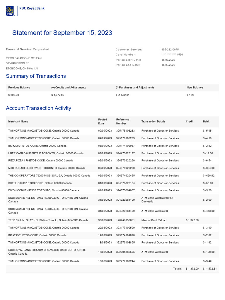View Statement | PDF | Credit Card | Automated Teller Machine