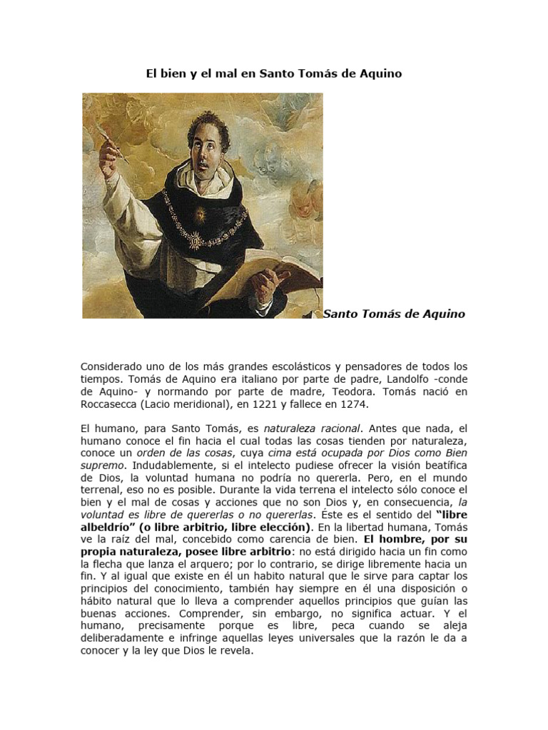 Santo Tomás de Aquino | PDF