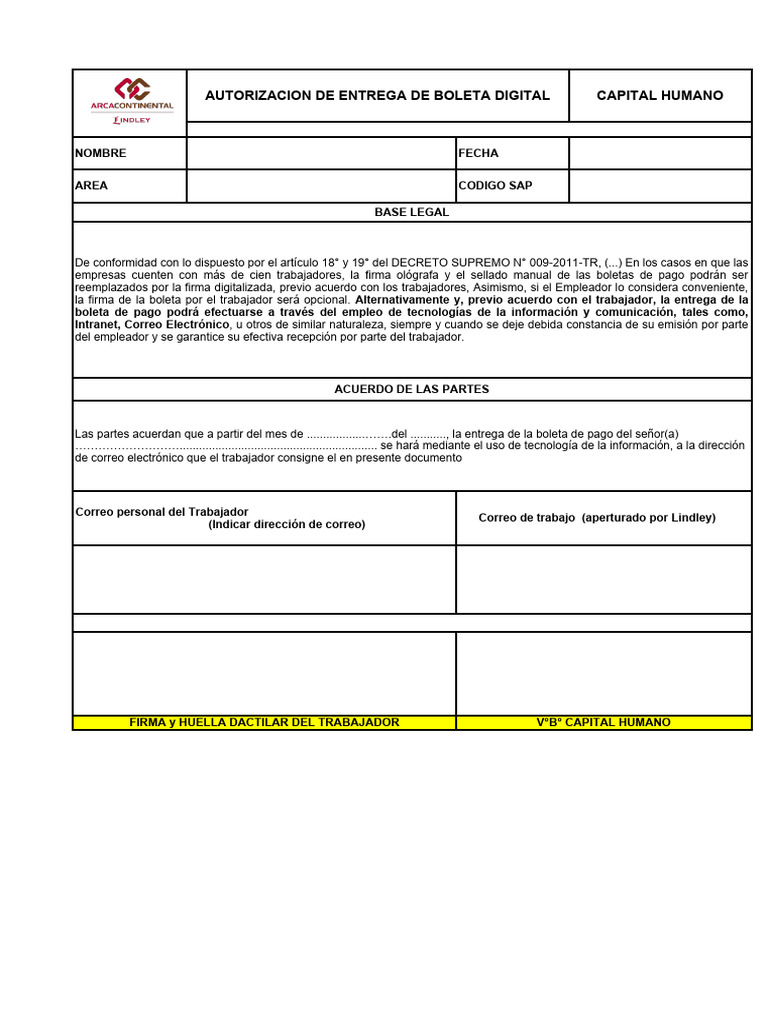 0014 Formato de Entrega de Boleta Digital | PDF