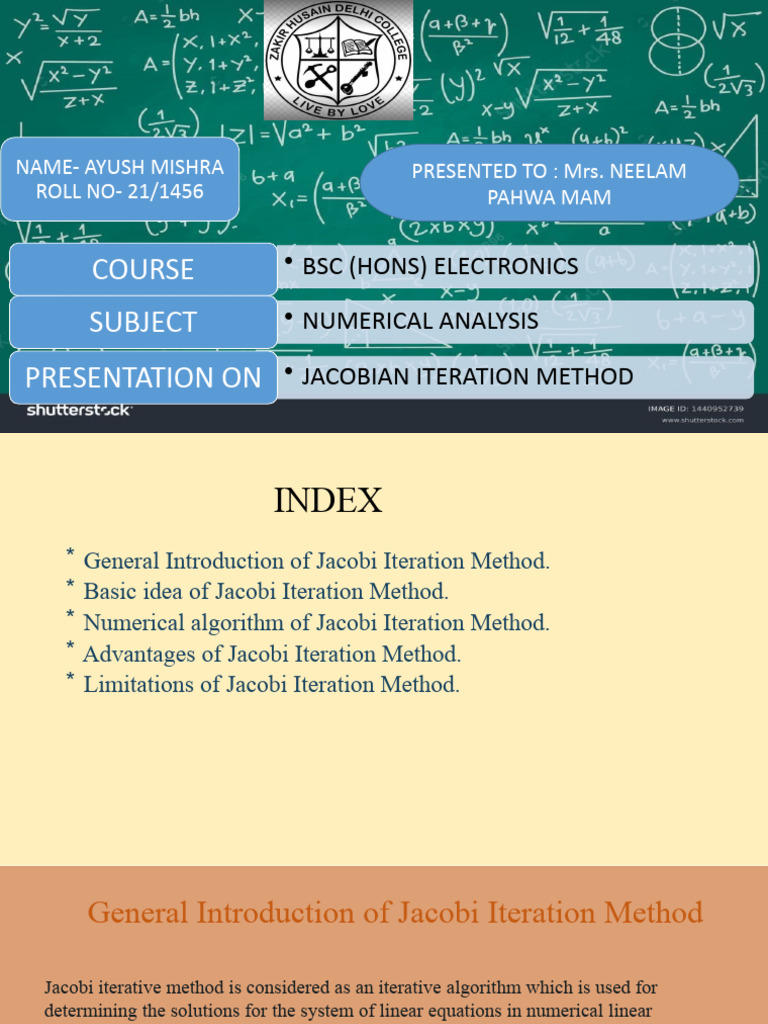 Numerical Methods PPT AYUSH MISHRA | PDF | Numerical Analysis | Applied Mathematics