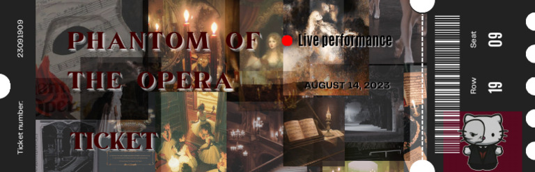 Phantom of the Opera Ticket Details | PDF
