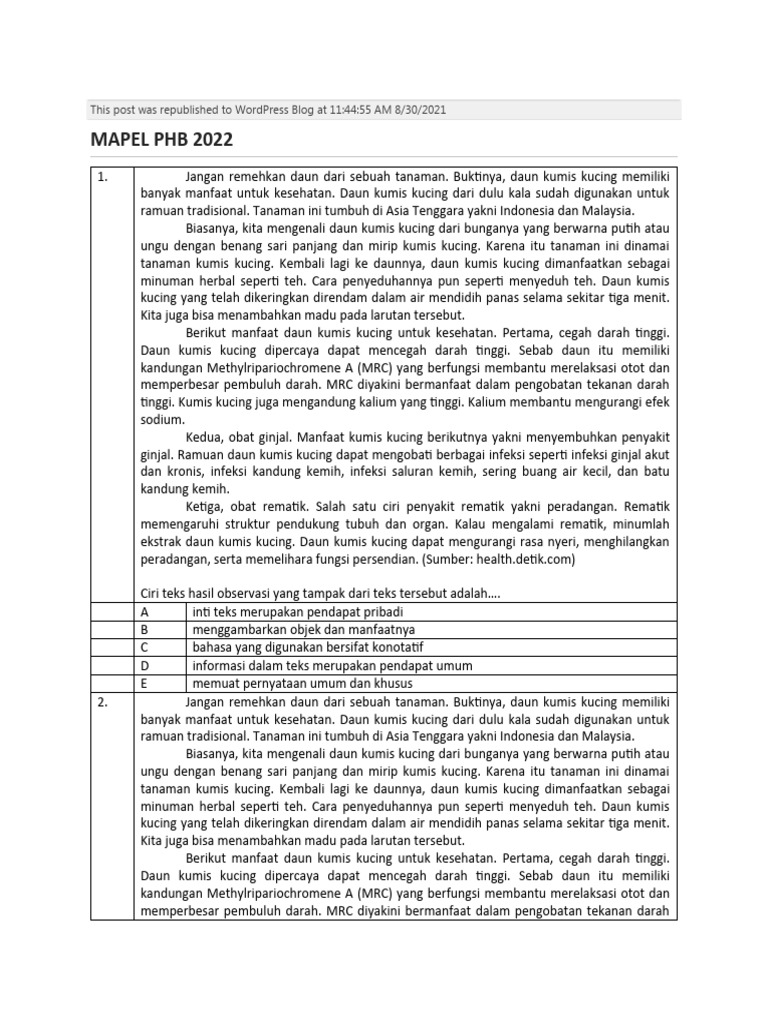 Bahasa Indonesia X Jamal Hasan | PDF