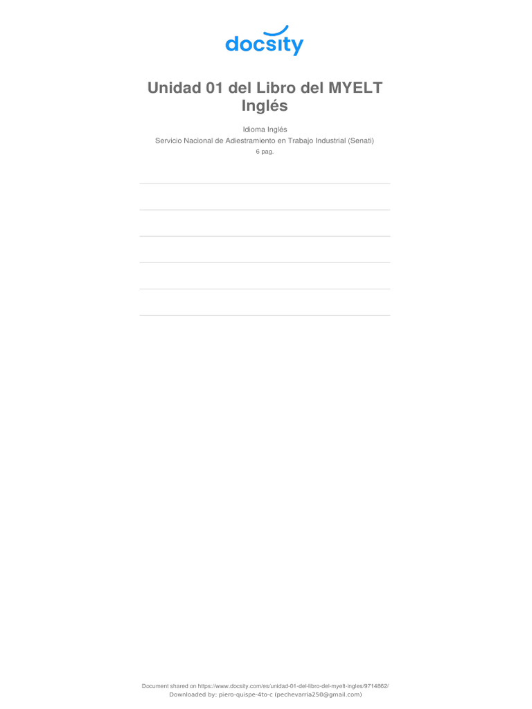 Docsity Unidad 01 Del Libro Del Myelt Ingles | PDF