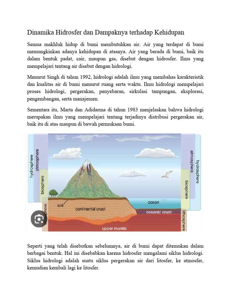 Dinamika Hidrosfer Dan Dampaknya Terhadap Kehidupan | PDF | Perjalanan