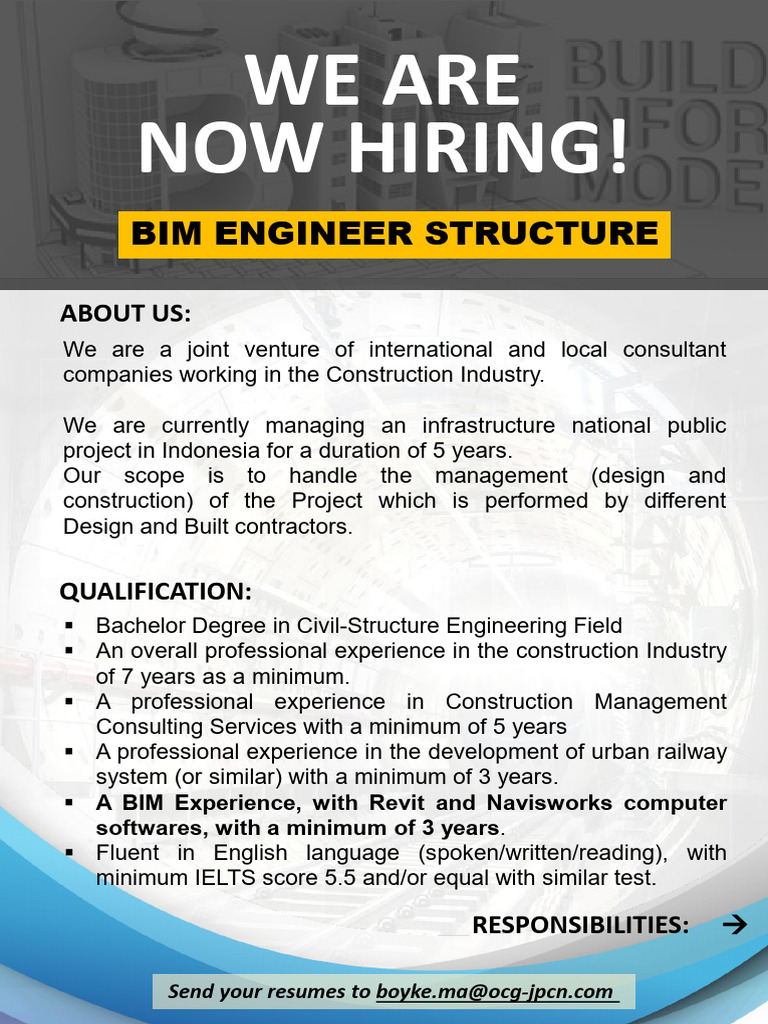 BIM Eng STR - Job Vacancy | PDF