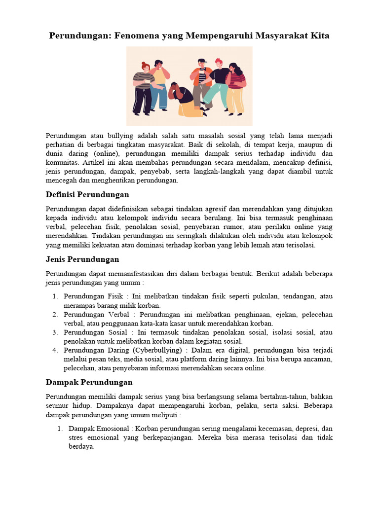 Memahami Perundungan di Sekolah | PDF