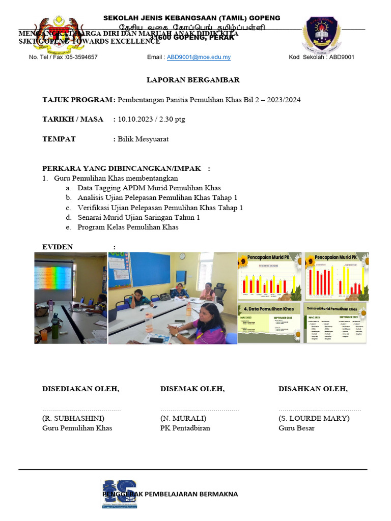 Laporan Bergambar Mesyuarat 2 2324 | PDF