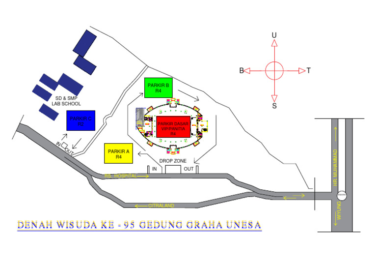 DENAH ALUR PARKIR GRAHA UNESA UNTUK WISUDA 95 REVISIl | PDF