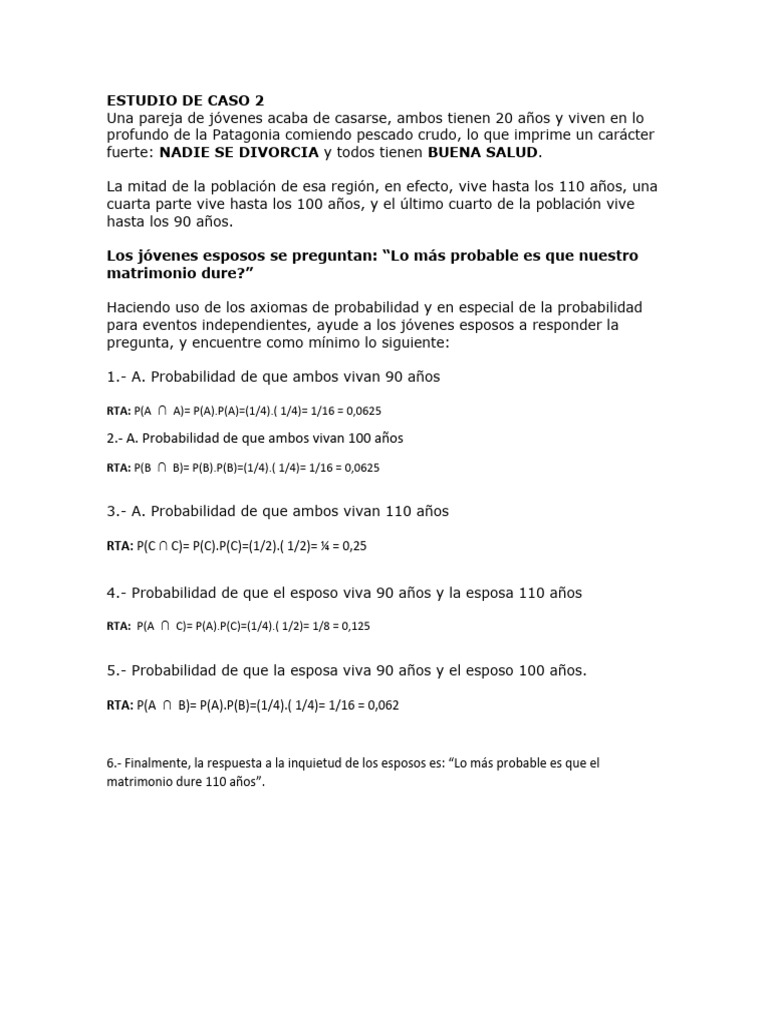 Ejercicio ESTUDIO DE CASO 2 | PDF