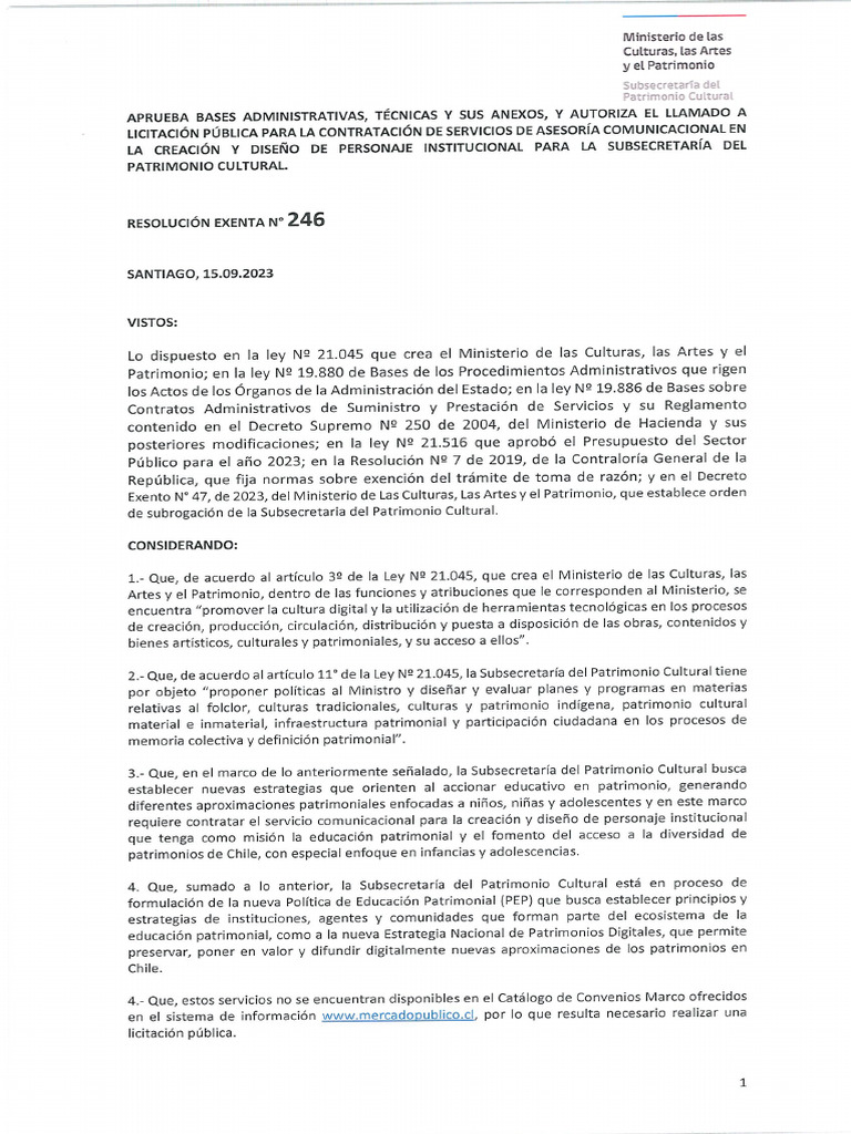 REX - NÂ°246 - Aprueba - Bases 2 | PDF