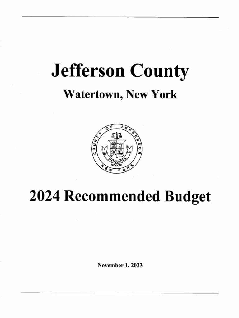 2024 Recommended Budget For Jefferson County (NY) | PDF