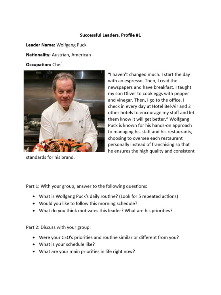CEO Routines and Priorities | PDF | Self-Improvement