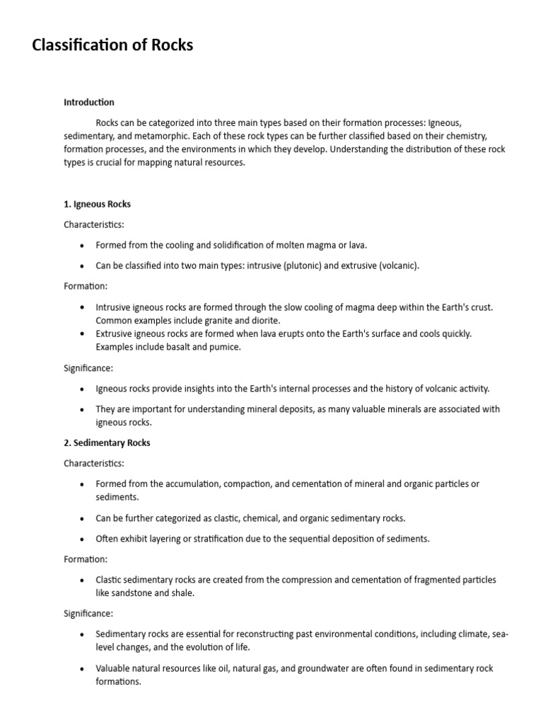Classification-of-Rocks Geology | PDF | Rock (Geology) | Igneous Rock